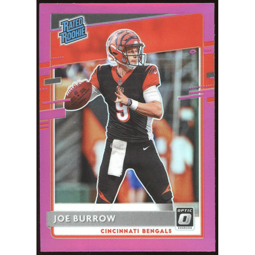 Joe Burrow 2020 Panini Donruss Optic Pink Rated Rookie Card | Auction ...