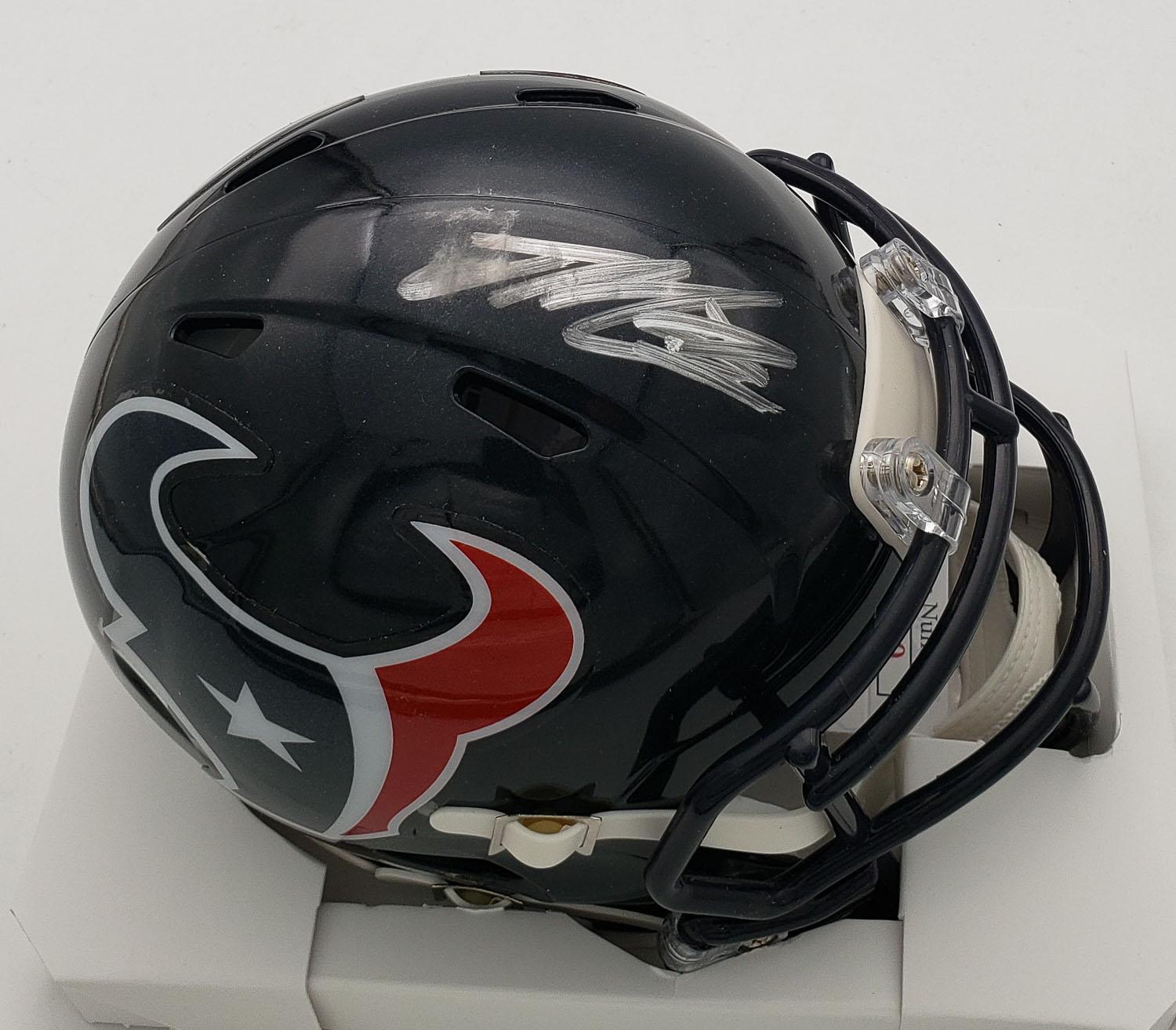 Joe Mixon Signed Houston Texans Speed Mini Helmet (JSA Witness COA ...
