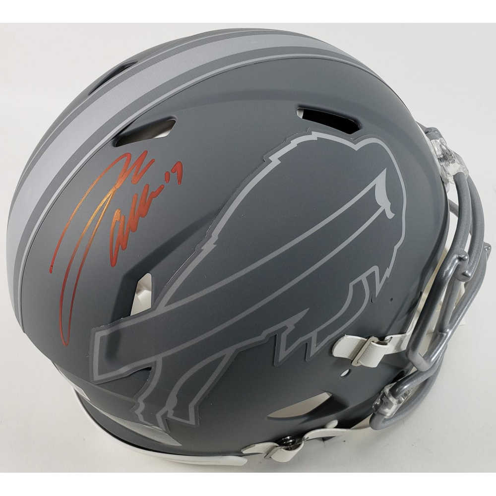 Authentic Helmet: Josh Allen Signed Full Size Buffalo Bills Slate ...