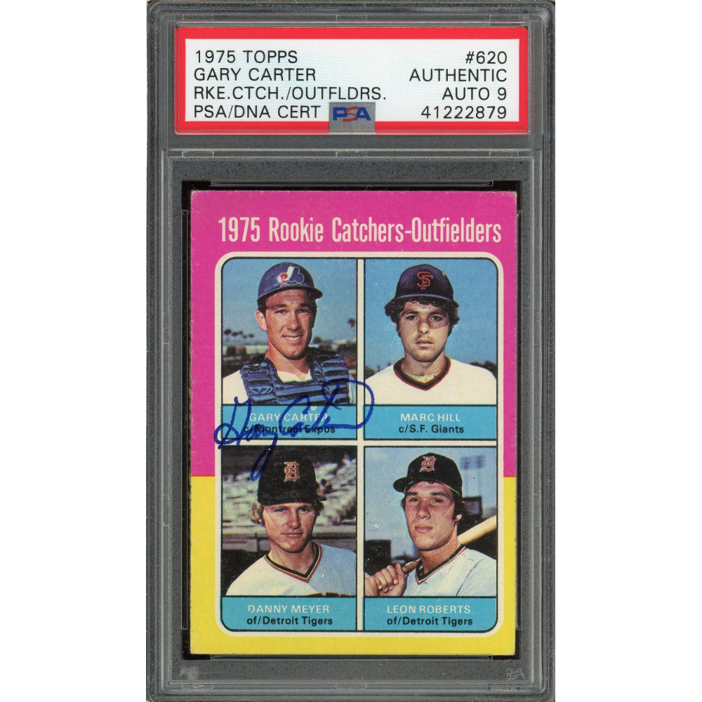 Gary Carter Signed 1975 Topps Rookie Catchers, Outfielders Card #620 ...