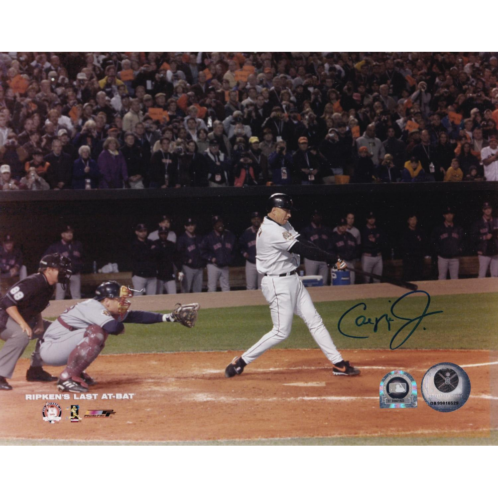Cal Ripken Jr. Signed Baltimore Orioles Last Career At Bat 8x10 Photo ...