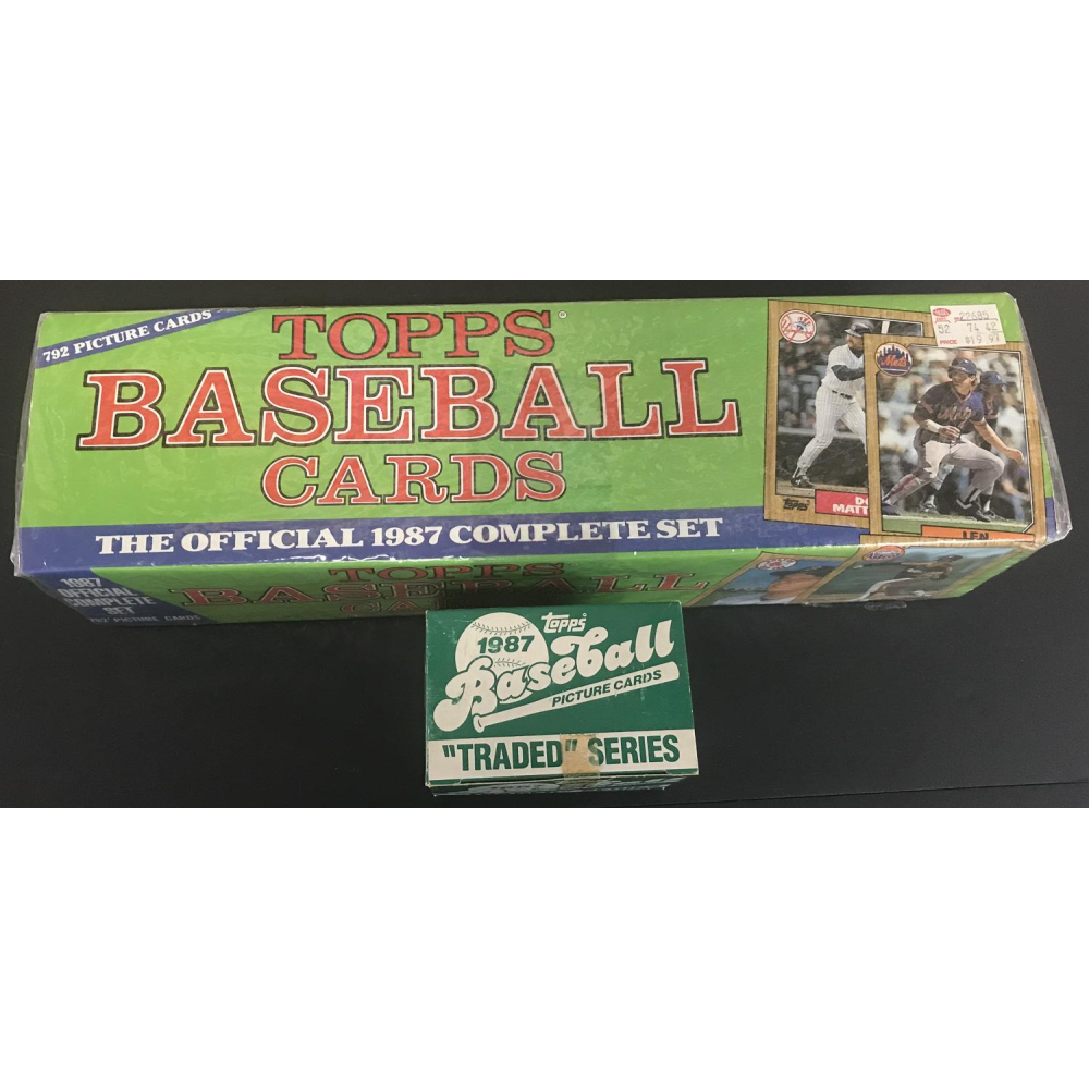 Lot of (2) 1987 Topps Baseball Factory Sets : Base and Traded : Inc. Barry Bonds, Bo Jackson ...