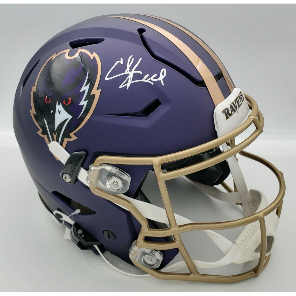 SpeedFlex Helmet: Ed Reed Signed Full Size Baltimore Ravens 2024 ...