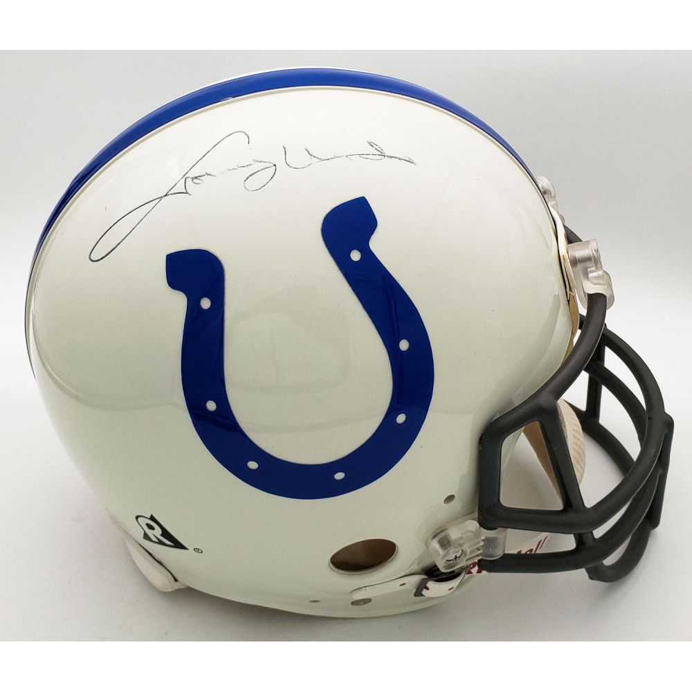 Authentic VSR-4 Helmet: Johnny Unitas Signed Full Size Baltimore Colts ...