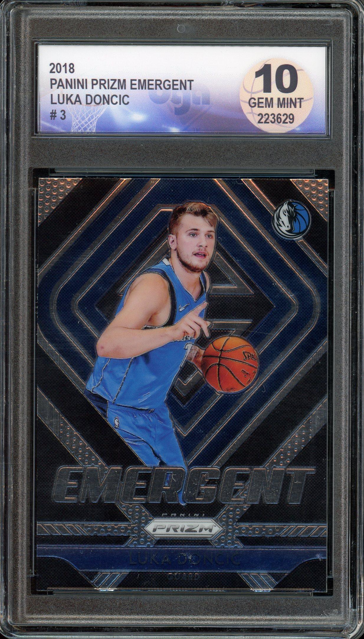 Luka Doncic 2018 Panini Prizm Emergent Rookie Card #3 DGA Gem Mint 10 ...