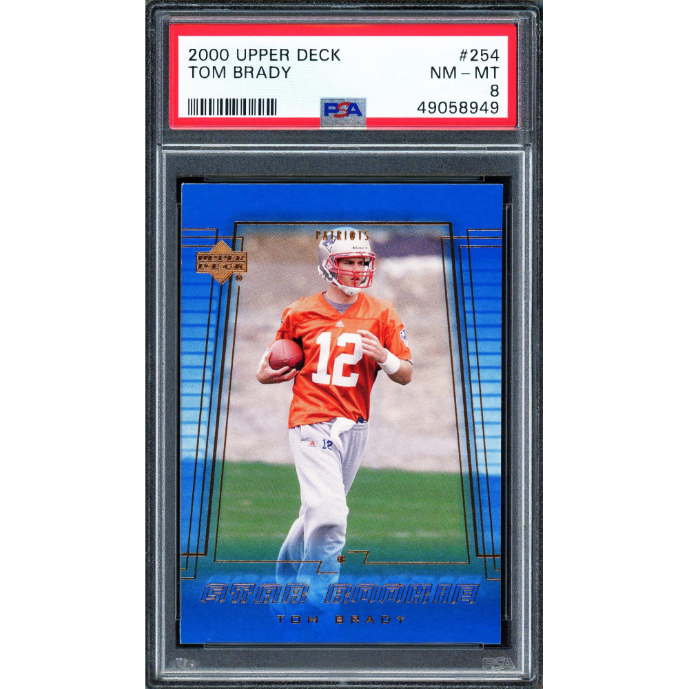Tom Brady 2000 Upper Deck Rookie Card #254 PSA 8 | Auction of Champions