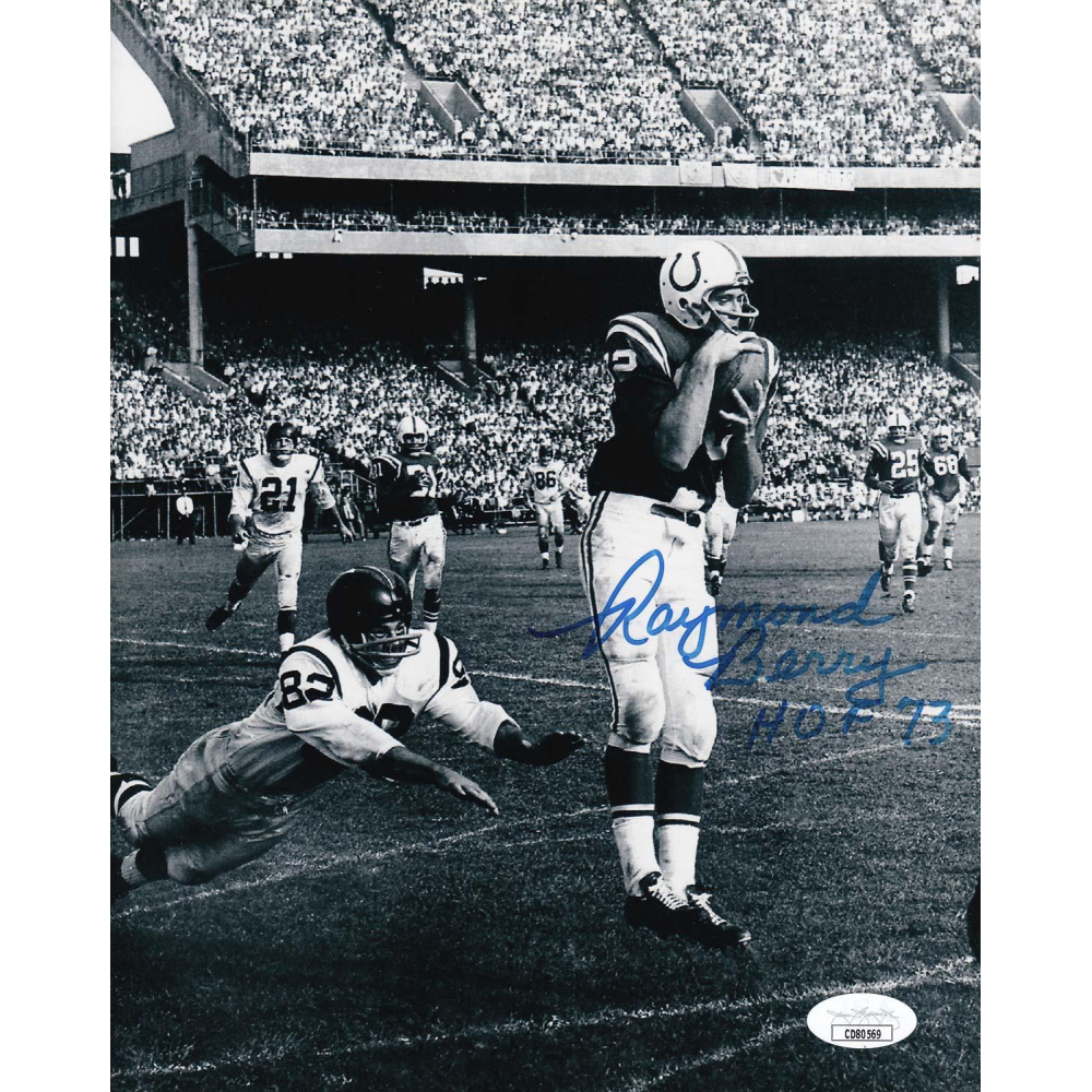 Raymond Berry "HOF 73" Signed Baltimore Colts 8x10 Photo (JSA COA ...