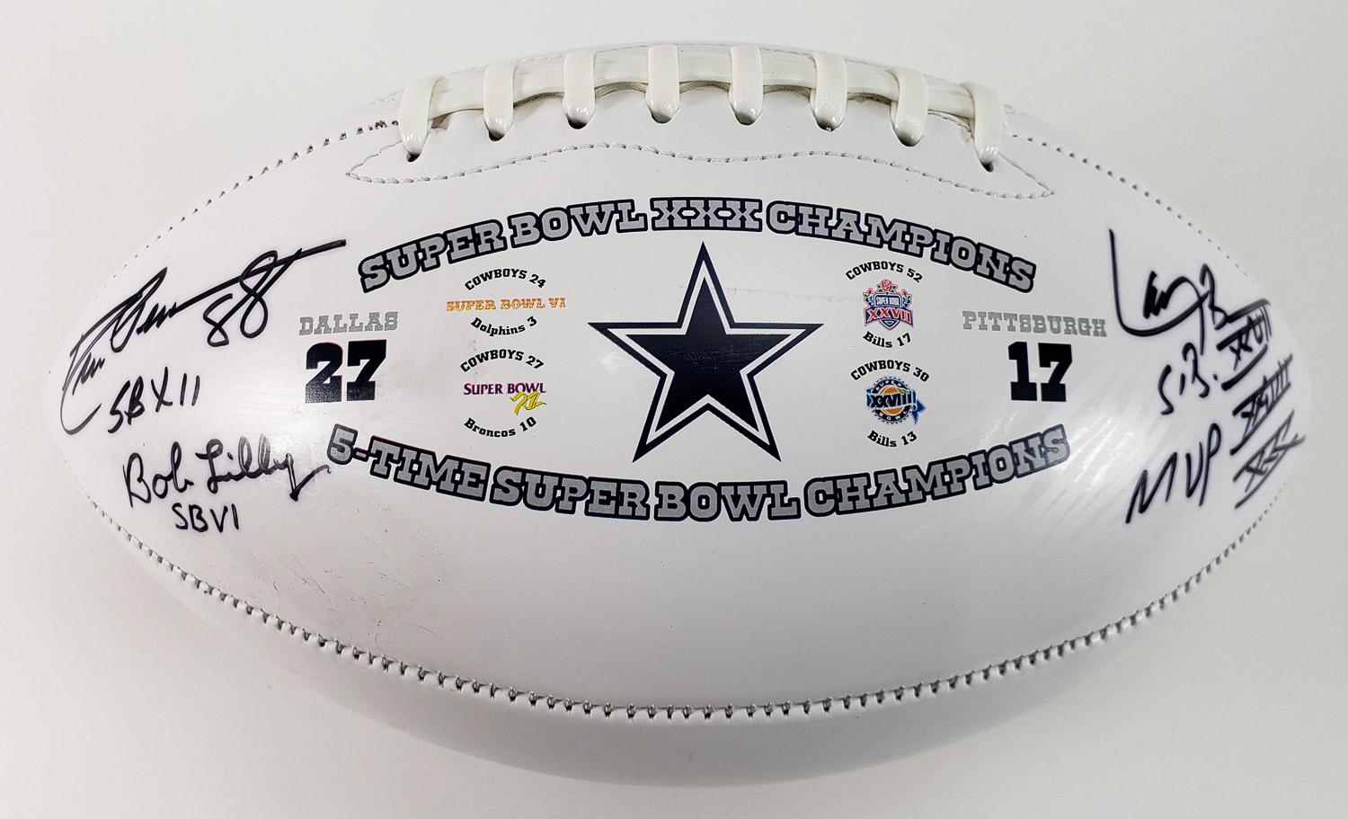 Bob Lilly, Drew Pearson, and Larry Brown Signed Dallas Cowboys 'Super ...