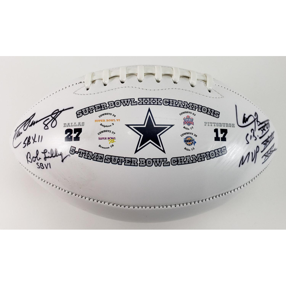 Bob Lilly, Drew Pearson, and Larry Brown Signed Dallas Cowboys 'Super ...