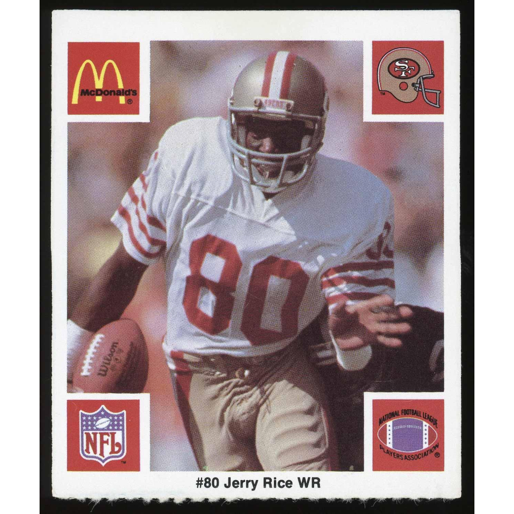Jerry Rice 1996 McDonalds Card | Auction of Champions