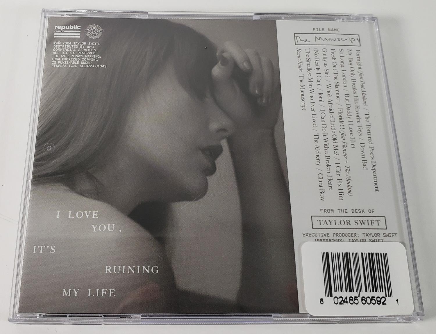 Taylor Swift Signed 'The Tortured Poets Department' CD Insert w/ Original CD (JSA COA) | Auction ...