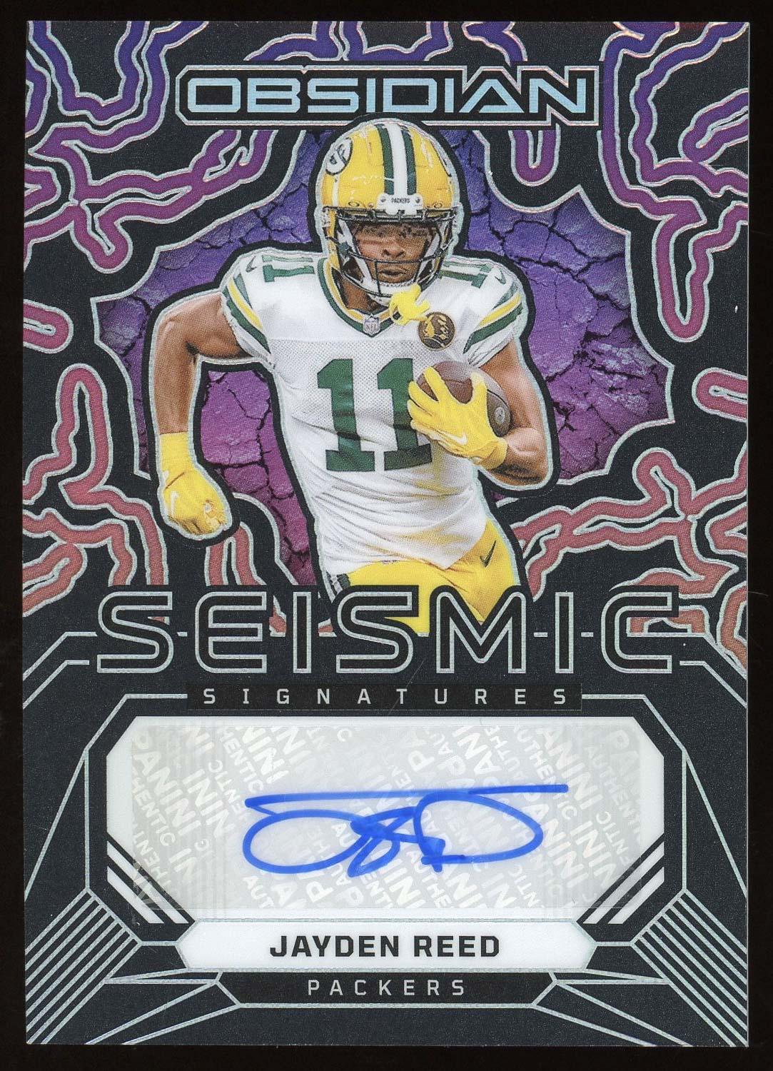 Jayden Reed 2024 Panini Obsidian Seismic Signatures Autograph Card ...