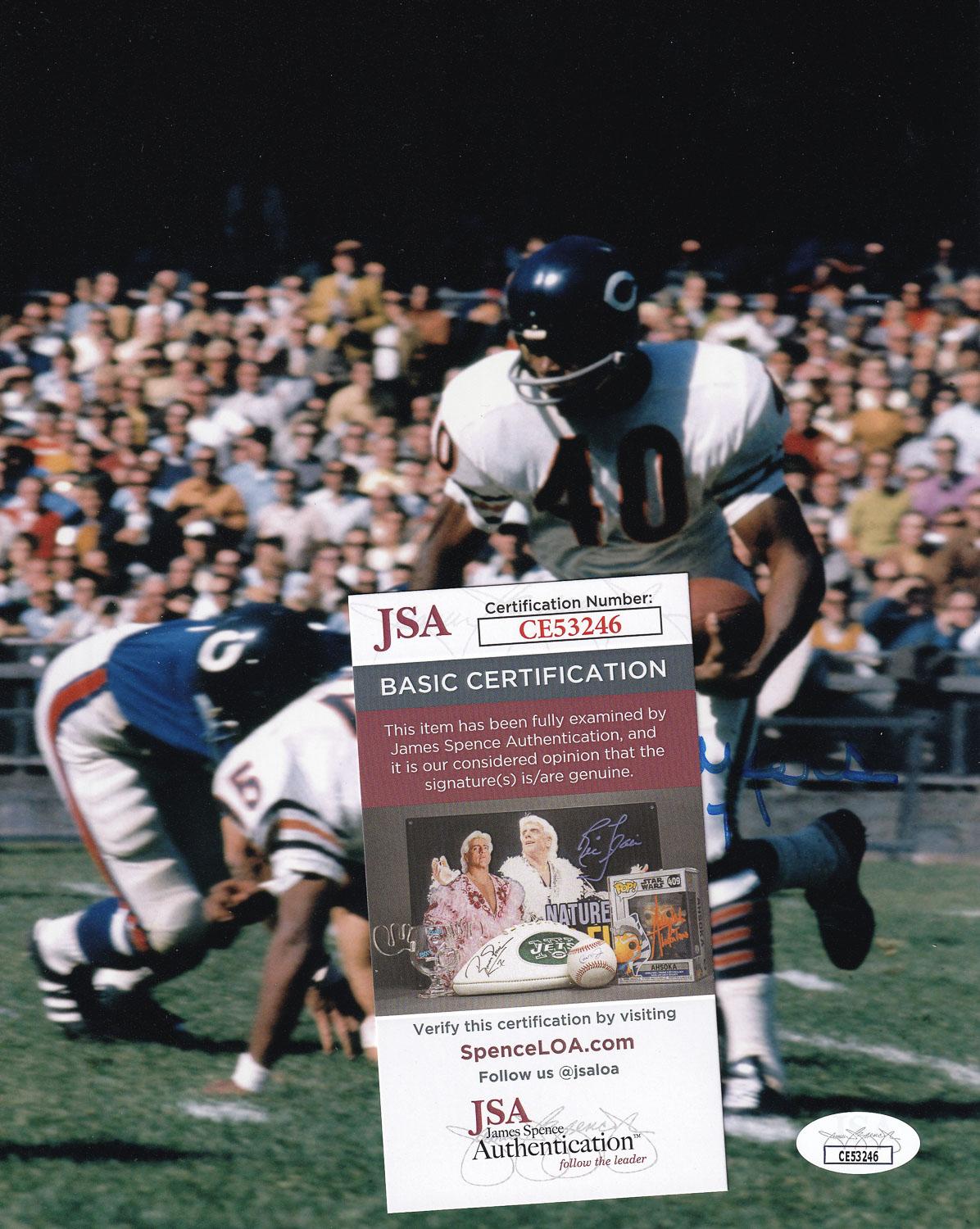 Gale Sayers "HOF 77" Signed Chicago Bears 8x10 Photo (JSA COA ...