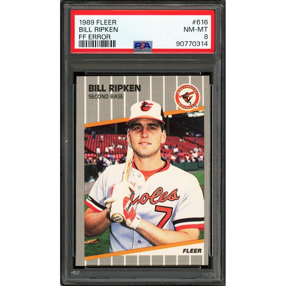 Billy Ripken 1989 Fleer FF Error Card #616 PSA 8 | Auction of Champions