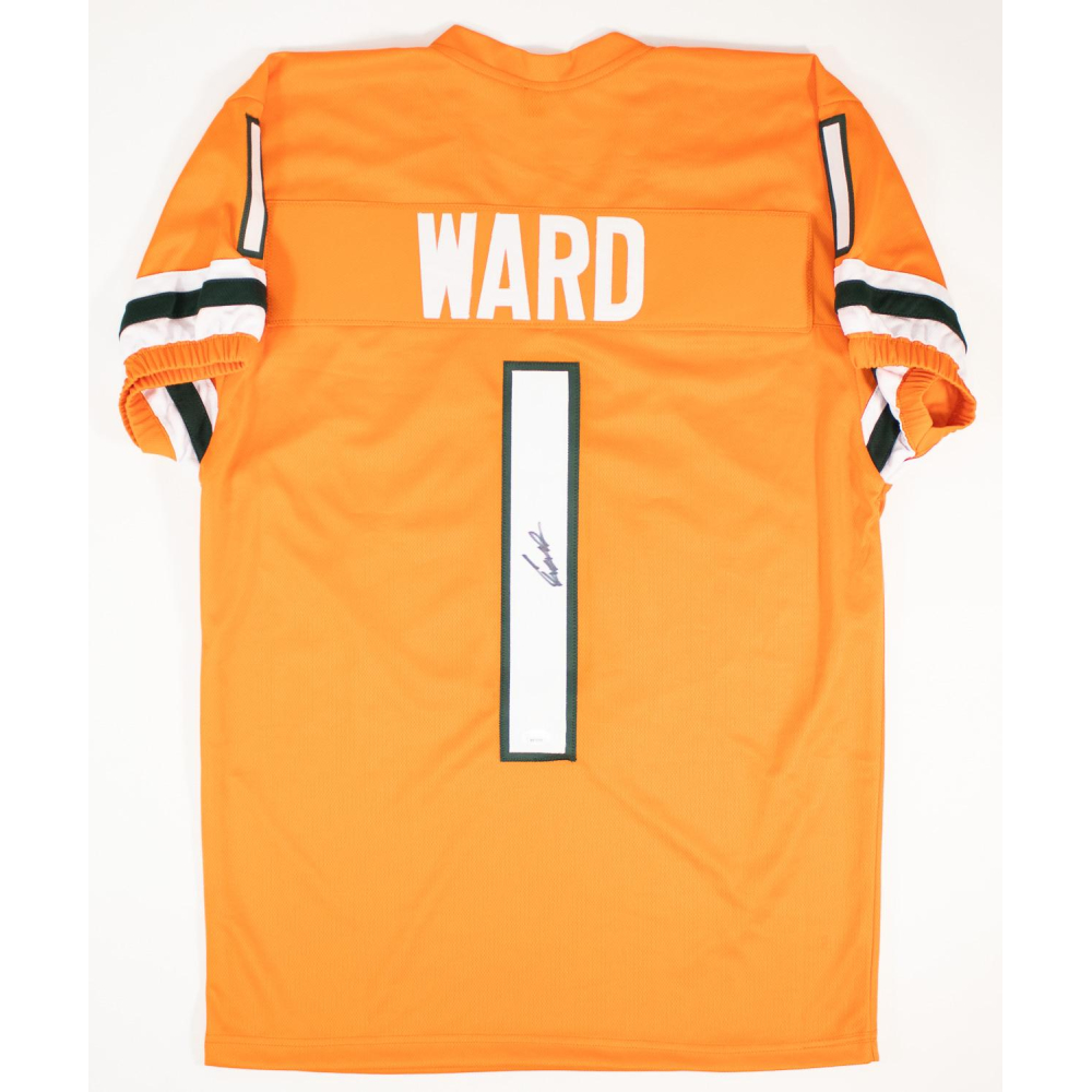 Cameron Ward Signed Miami Hurricanes Custom Jersey (JSA COA) | Auction ...