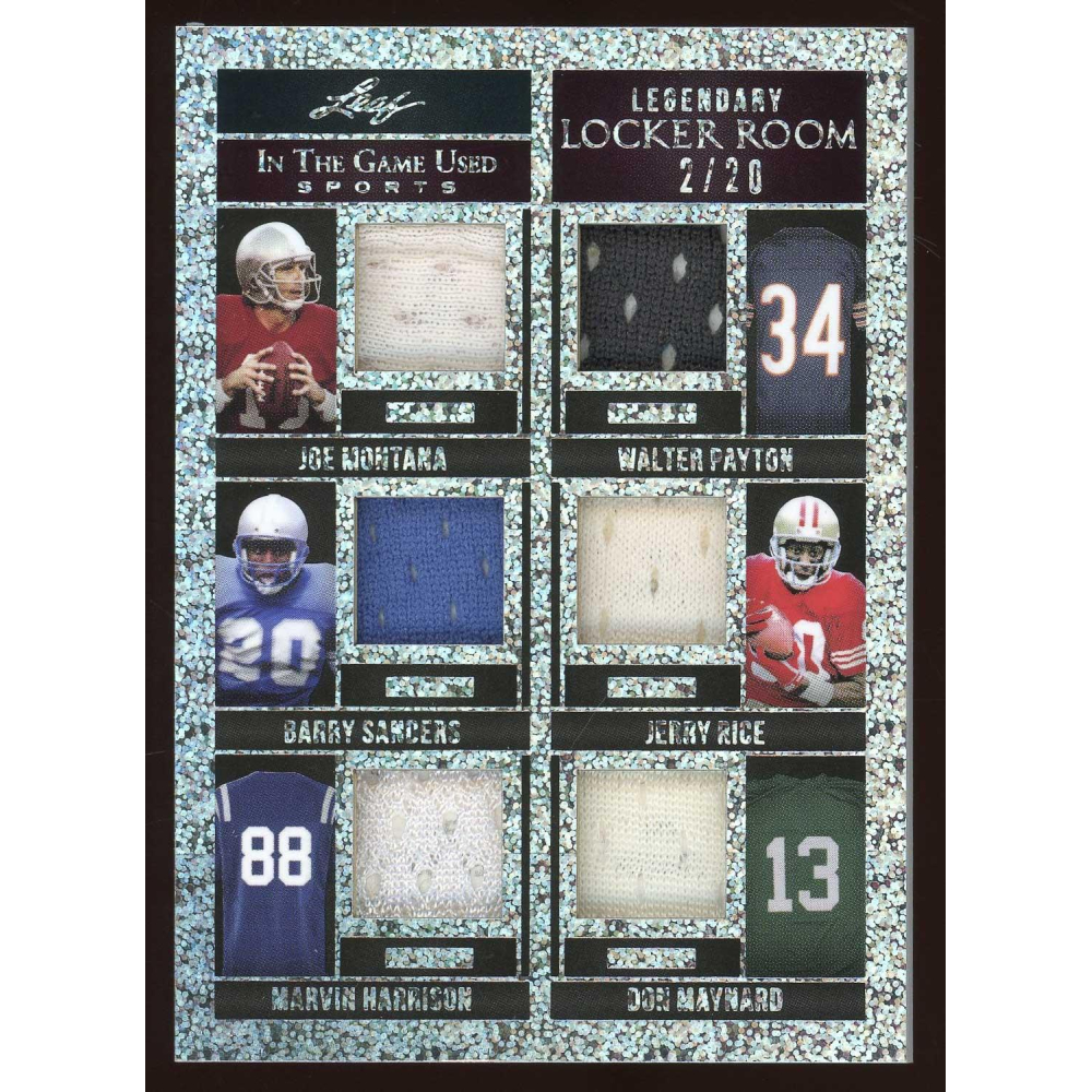 Joe Montana, Barry Sanders, Marvin Harrison, Walter Payton, Jerry Rice ...