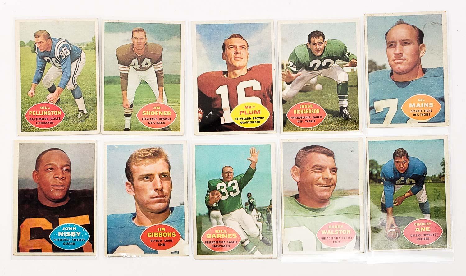 Lot of (10) 1960 Topps Football Cards | Auction of Champions