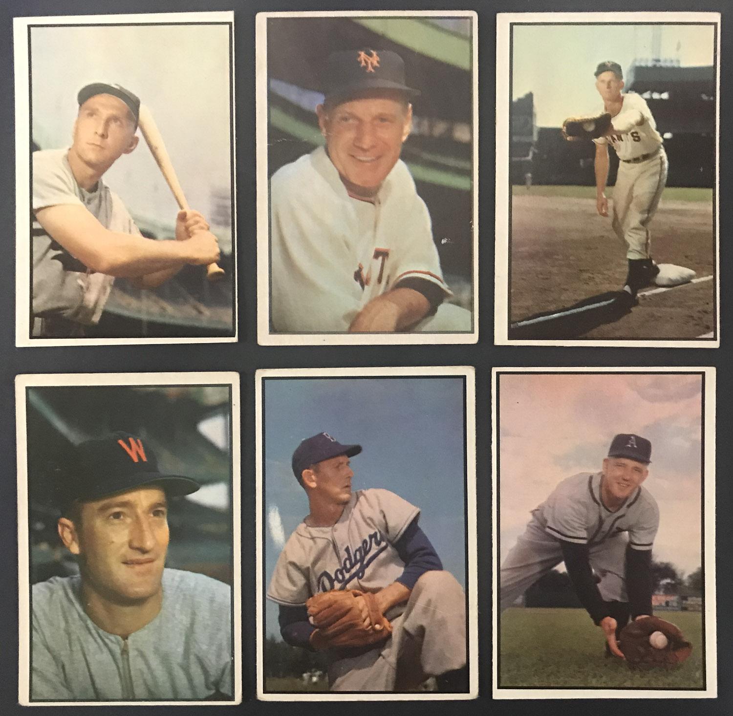 Lot of (9) 1953 Bowman Color Baseball Cards : Inc. Leo Durocher, Whitey ...