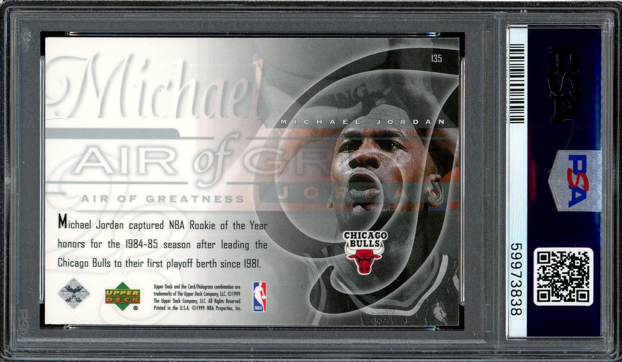 Michael Jordan 1999 Upper Deck Card #135 PSA 9 | Auction of Champions