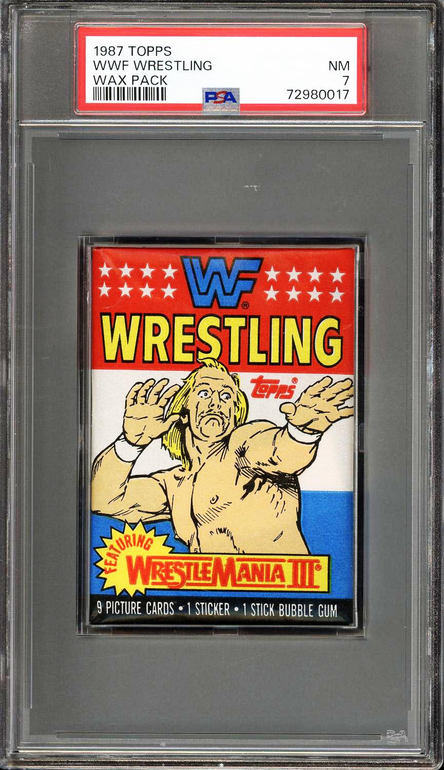 1987 Topps WWF Wrestling Wax Pack Card PSA 7 : Look for Hulk Hogan ...