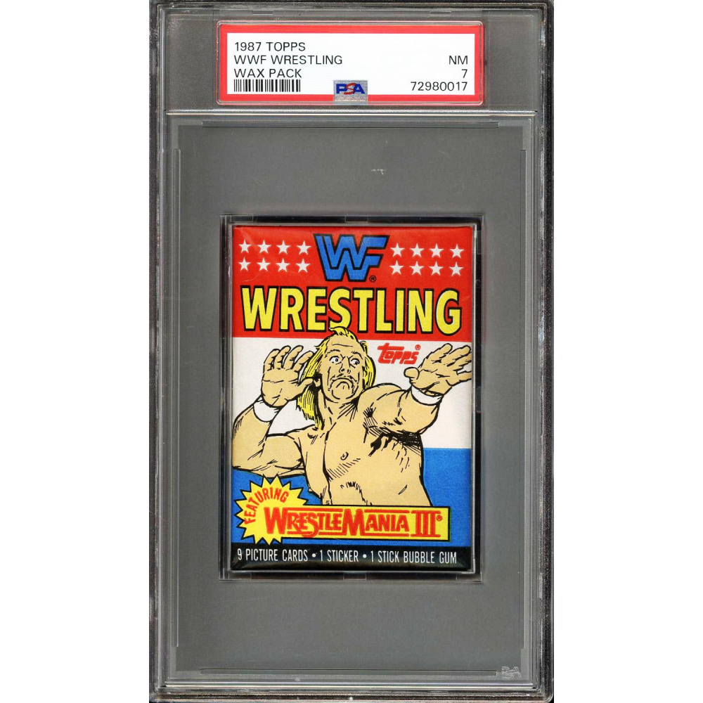 1987 Topps WWF Wrestling Wax Pack Card PSA 7 : Look for Hulk Hogan ...