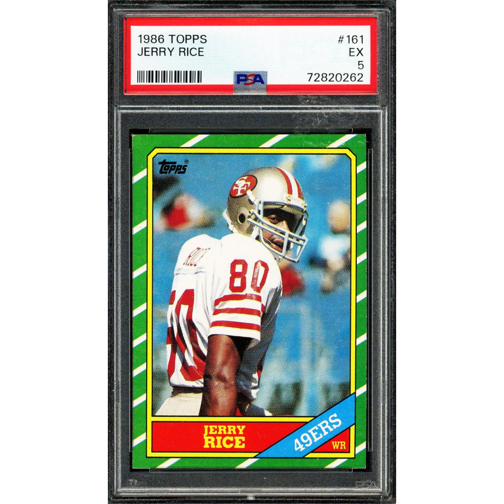 Jerry Rice 1986 Topps Rookie Card #161 PSA 5 | Auction of Champions