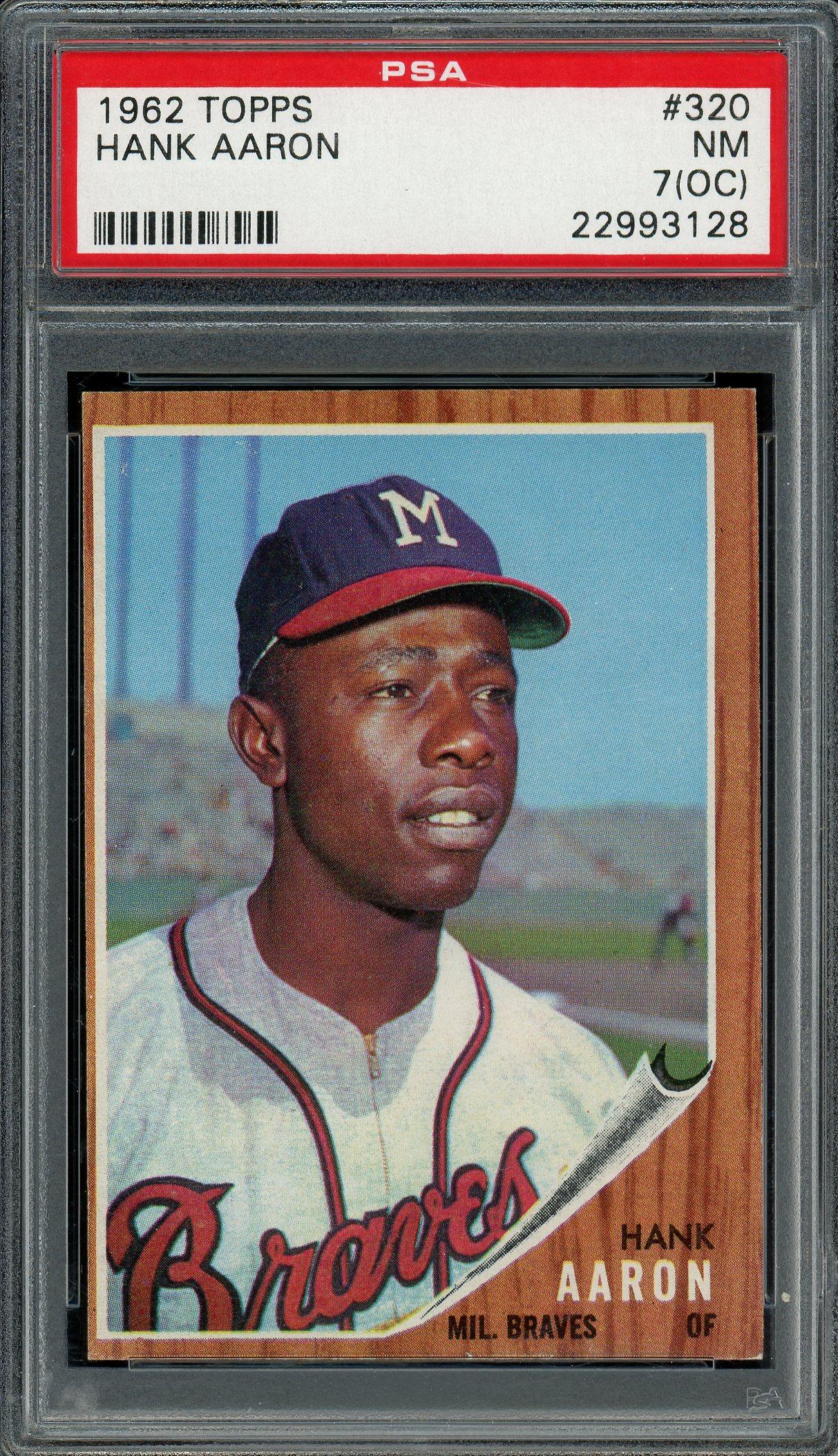 Hank Aaron 1962 Topps Card #320 PSA 7 (OC) | Auction of Champions