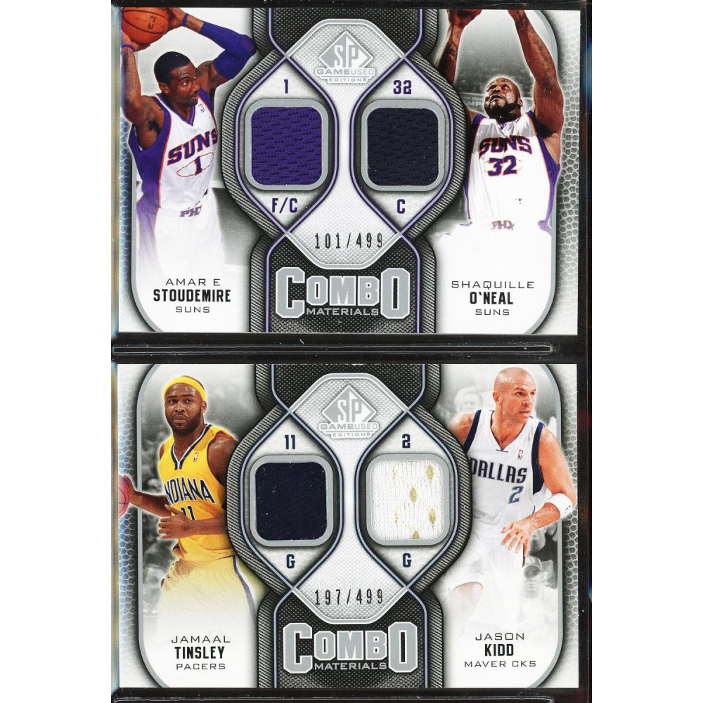 Lot of (2) 2009 Upper Deck SP Authentic Combo Materials Patch Cards ...