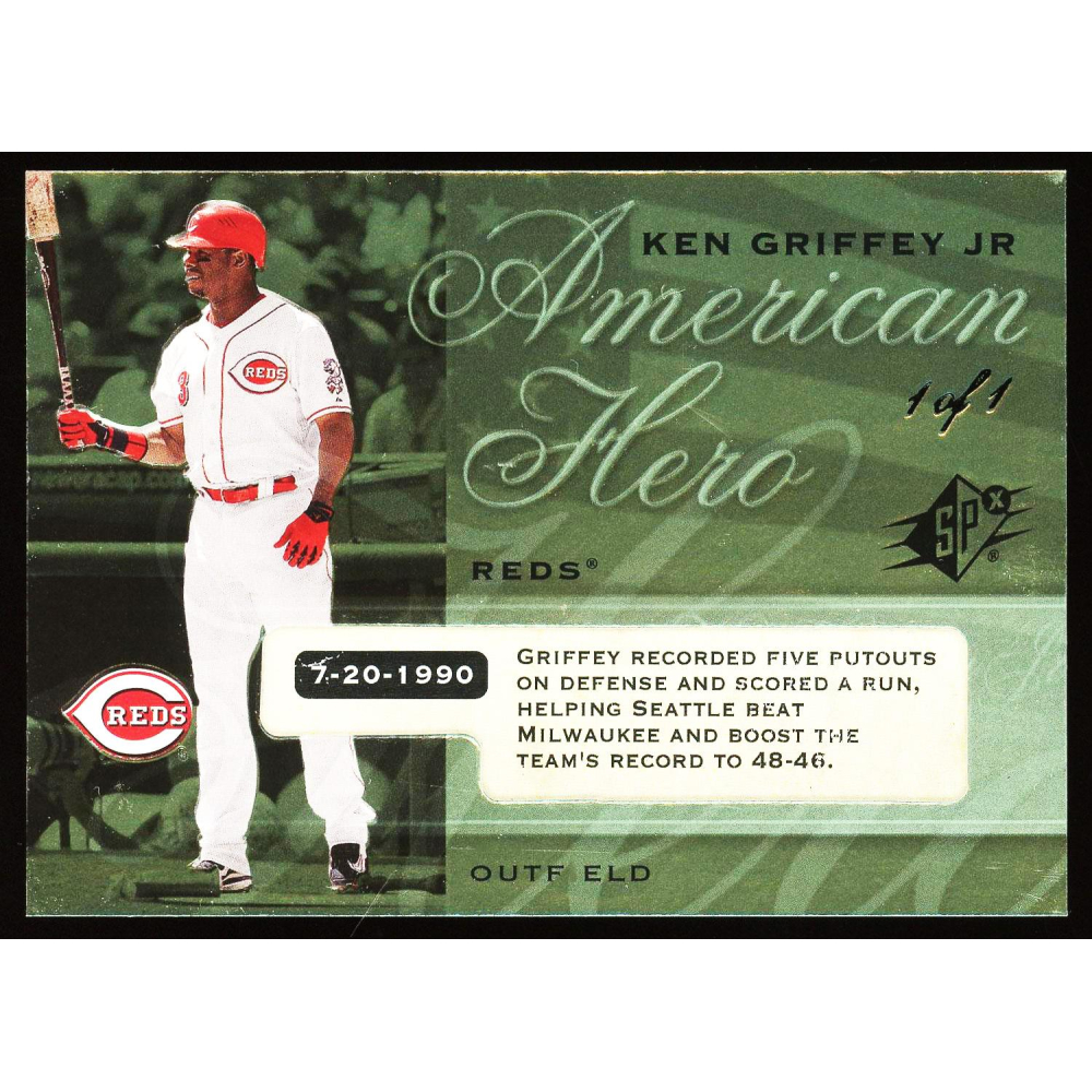 Ken Griffey Jr. 2008 Upper Deck SPX American Hero Card 1/1! | Auction of Champions