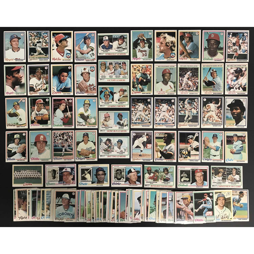 Lot of (140) 1978 Topps Baseball Cards : Inc. Nolan Ryan, George Brett ...