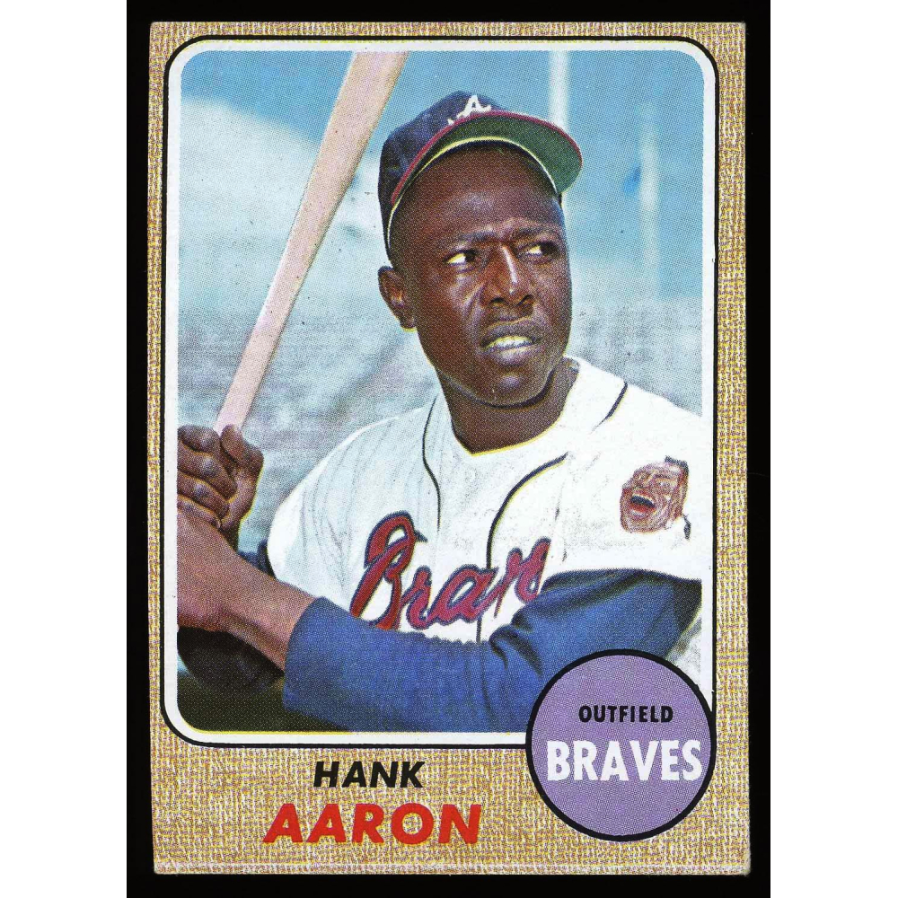 Hank Aaron 1968 Topps Card #110 | Auction of Champions