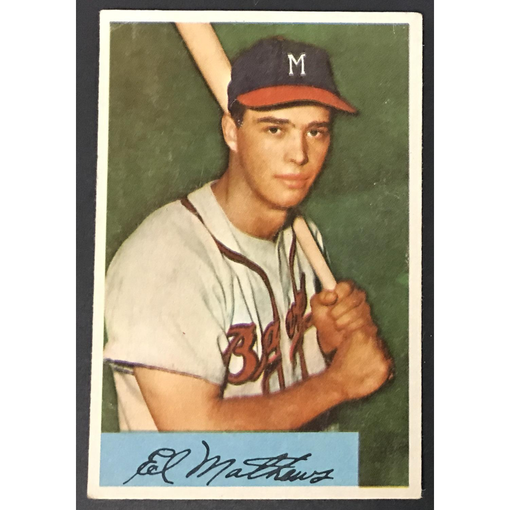 Eddie Mathews 1954 Bowman Card #64 | Auction of Champions