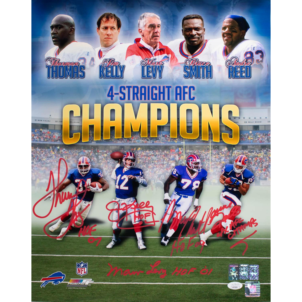 Bruce Smith, Andre Reed, Thurman Thomas, Jim Kelly & Marv Levy ...