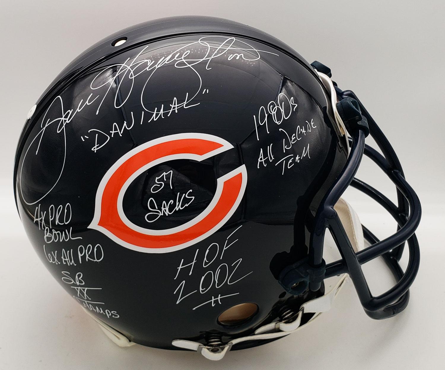 Authentic Helmet: Dan Hampton 7x Inscribed & Signed Full Size Chicago ...