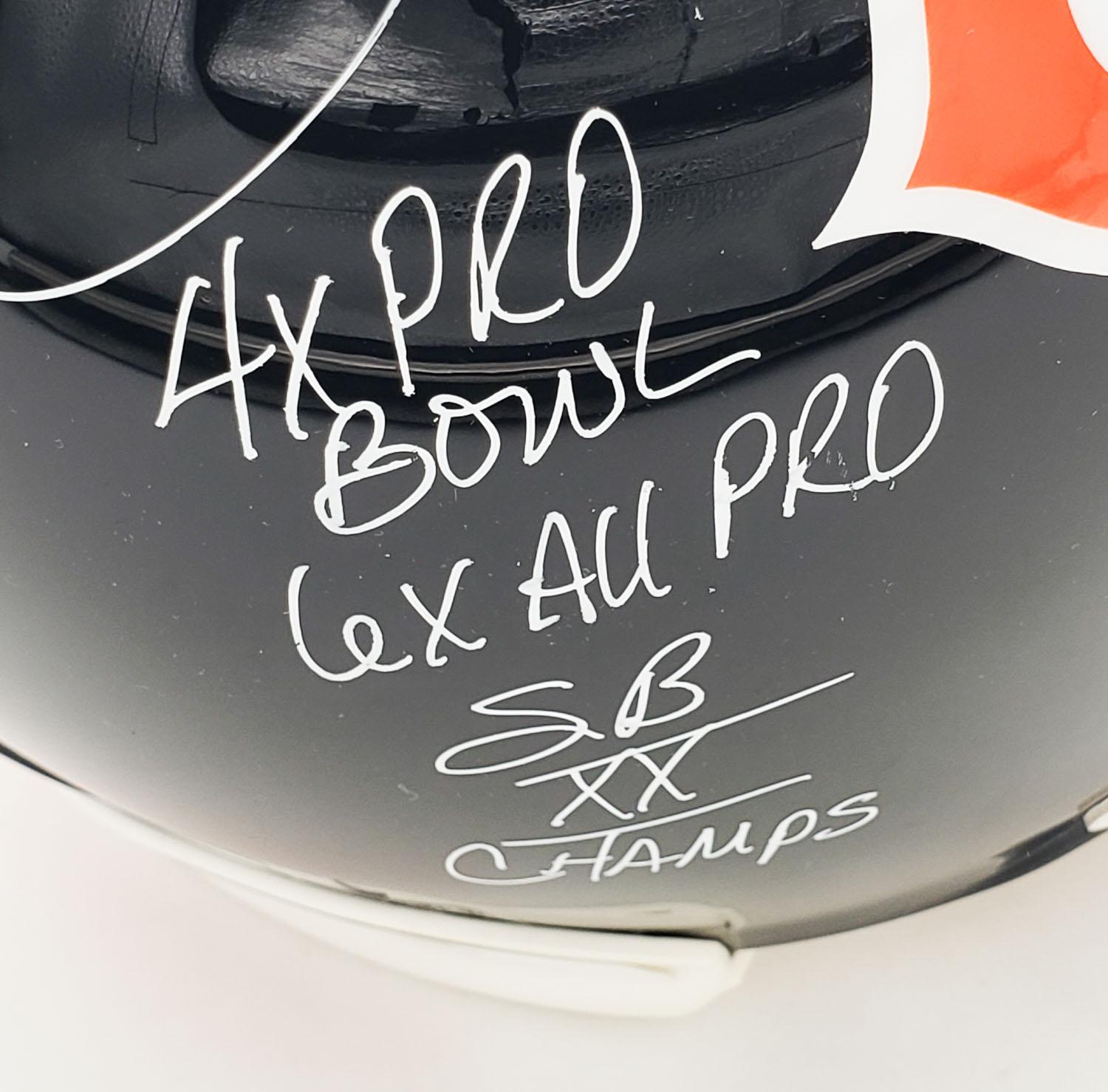 Authentic Helmet: Dan Hampton 7x Inscribed & Signed Full Size Chicago ...