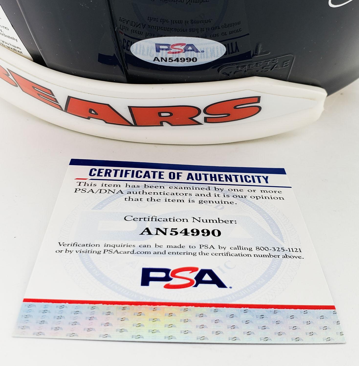 Authentic Helmet: Dan Hampton 7x Inscribed & Signed Full Size Chicago ...