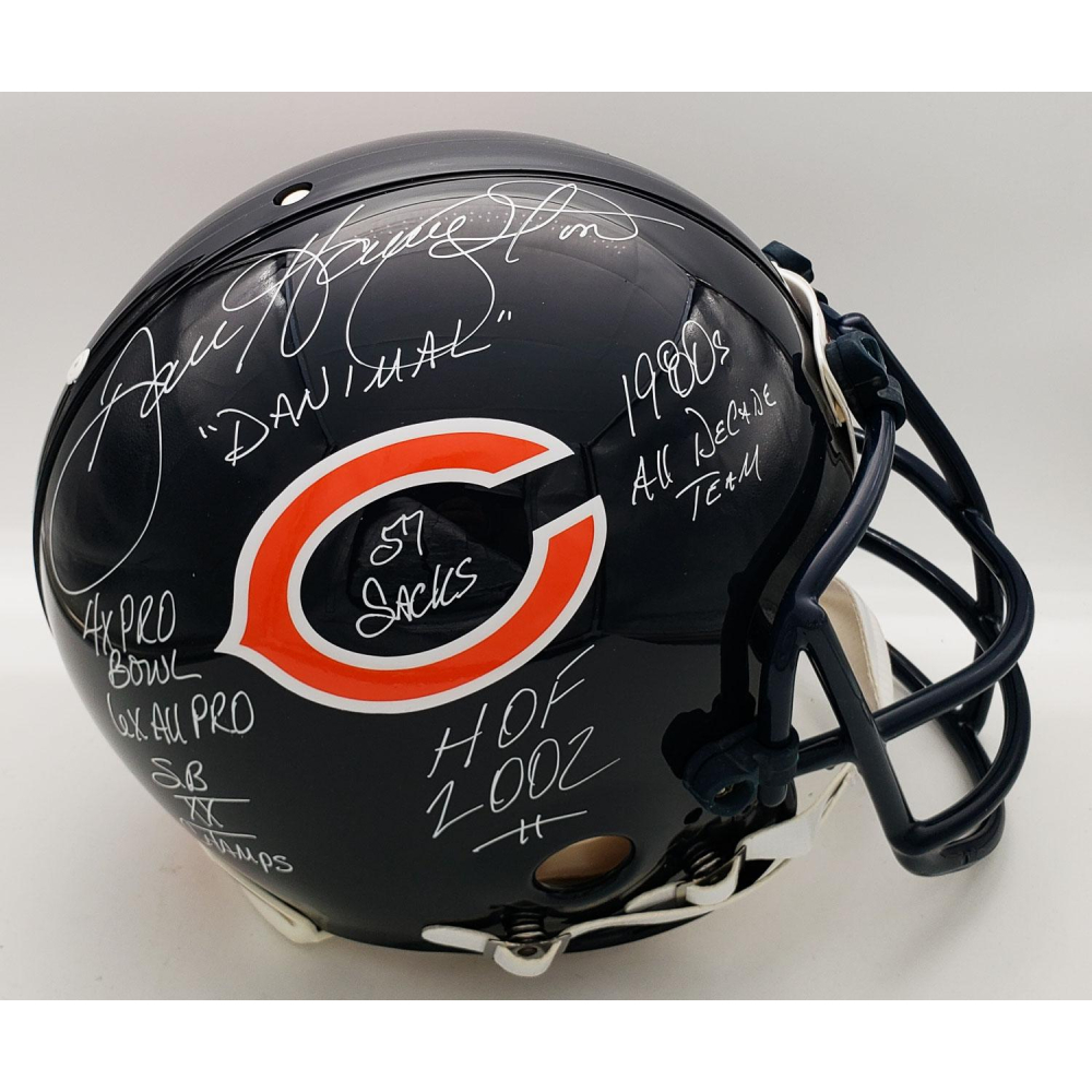 Authentic Helmet: Dan Hampton 7x Inscribed & Signed Full Size Chicago ...