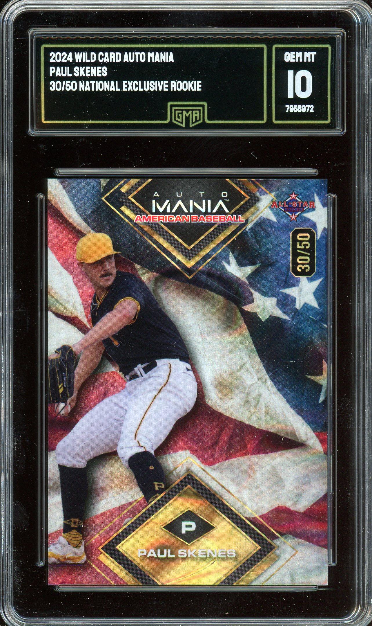 Paul Skenes 2024 Wild Card Auto Mania National Exclusive Rookie Card 30 ...