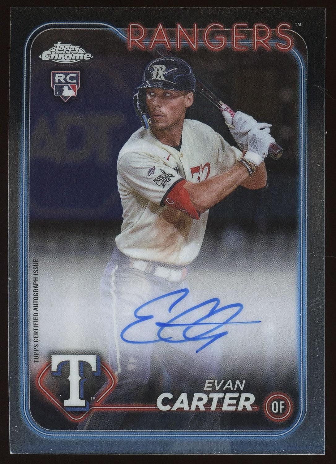 Evan Carter 2024 Topps Chrome Autograph Rookie Card | Auction of Champions