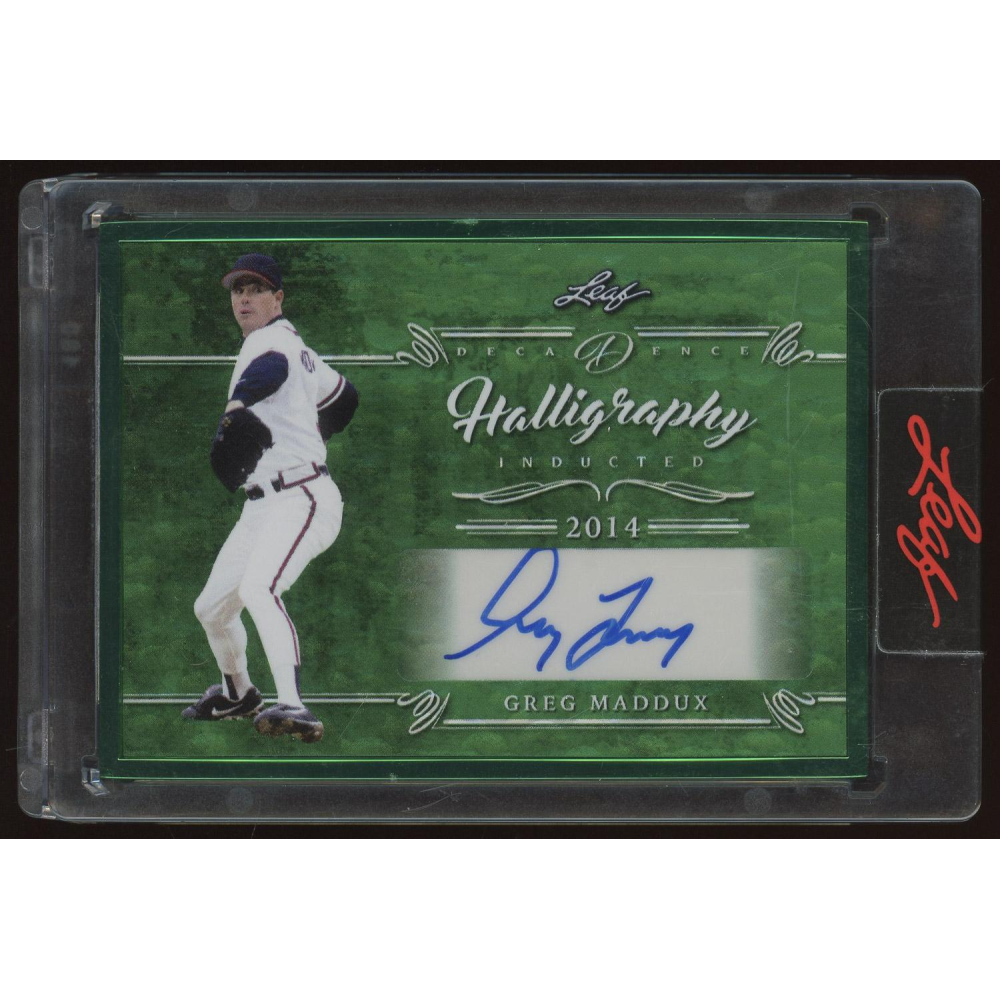 Greg Maddux 2022 Leaf Halligraph Inducted Autograph Card 3/4! | Auction ...