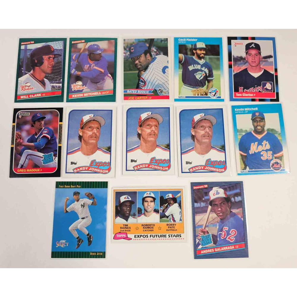 Lot of (13) Baseball Rookie Cards w/ Derek Jeter, Randy Johnson, Greg ...