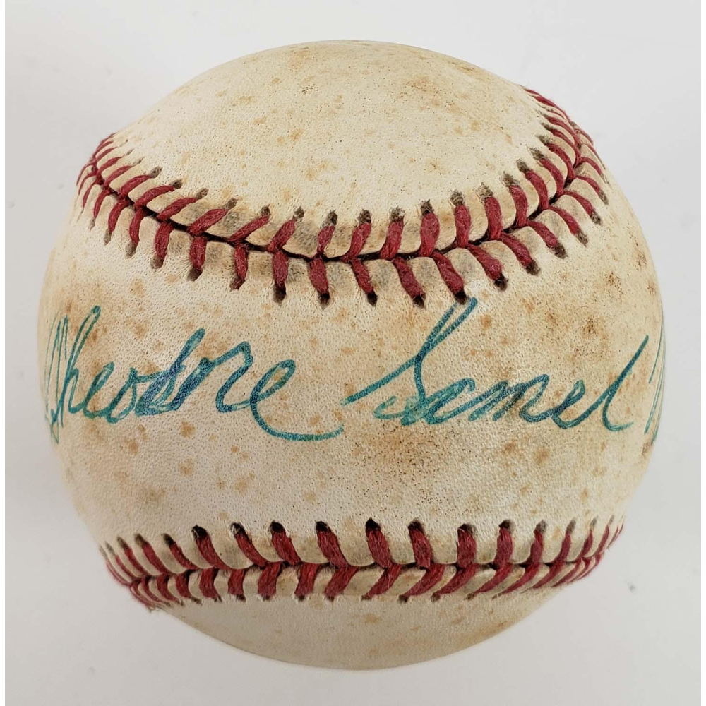 Ted Williams FULL NAME "Theodore Samuel Williams" Signed OAL Baseball ...