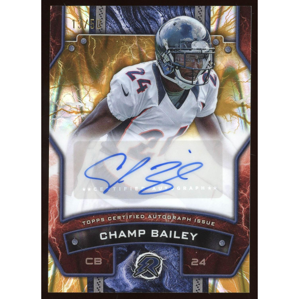Champ Bailey 2025 Topps Resurgence Gold Autograph Rookie Card 13/50! | Auction of Champions