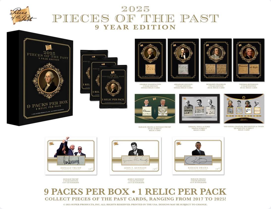 2025 Super Break Pieces of the Past 9 Year Edition Sealed Box : 9 Packs ...