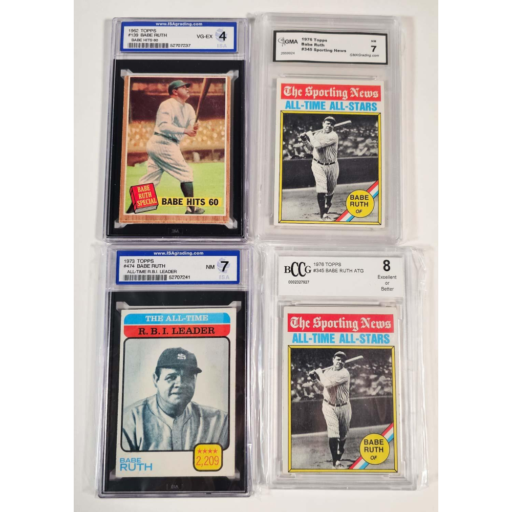 Lot of (4) Babe Ruth Encapsulated cards | Auction of Champions