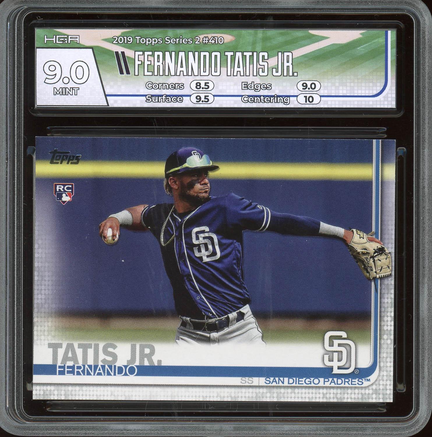 Fernando Tatis Jr. 2019 Topps Series 2 Rookie Card #410 HGA 9 | Auction ...