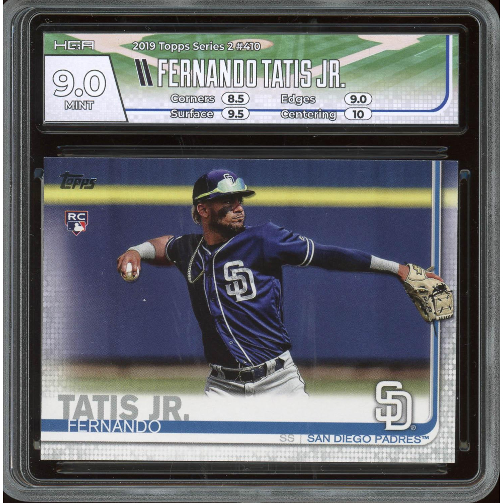 Fernando Tatis Jr. 2019 Topps Series 2 Rookie Card #410 HGA 9 | Auction ...