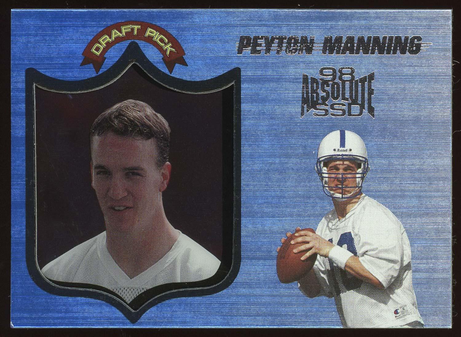 Peyton Manning 1998 Absolute Draft Pick Rookie Card #165 | Auction of Champions