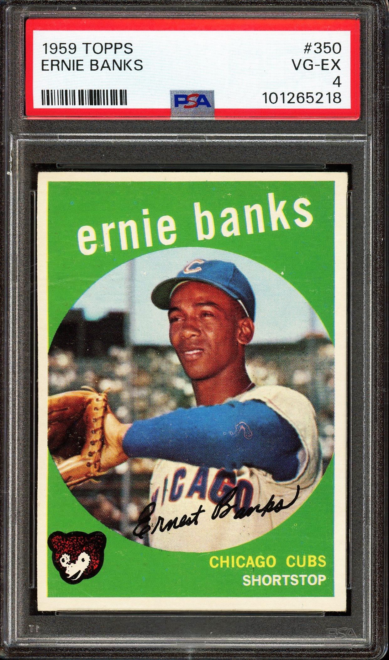 Ernie Banks 1959 Topps Card #350 PSA 4 | Auction of Champions