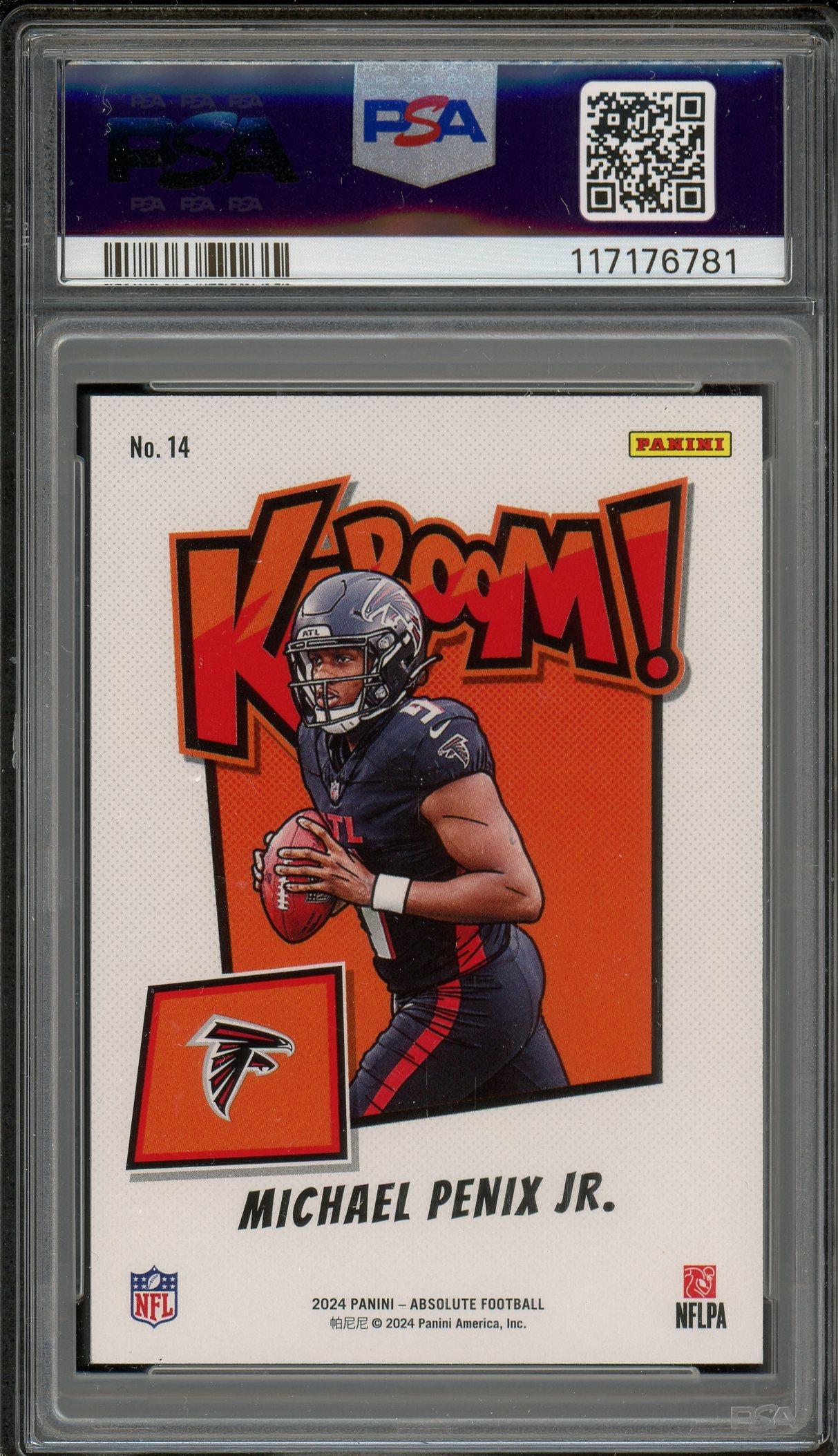 Michael Penix Jr. 2024 Panini Absolute Kaboom! Horizontal Rookie Card ...